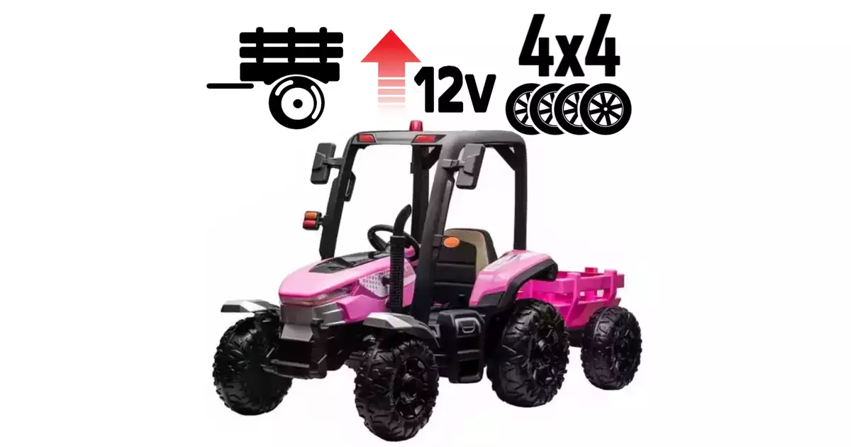 Traktor Na Akumulator Blast BLT-206 Różowy 4X45W