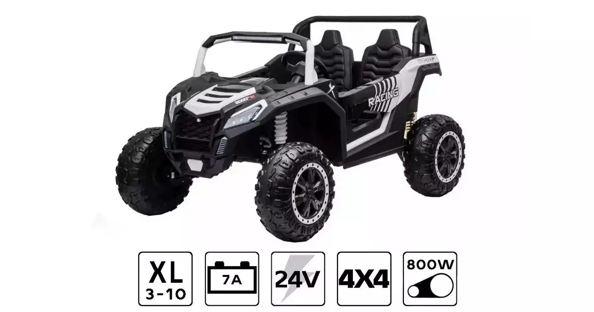 Mega mocny Buggy ATV Racing 4x200W Biały